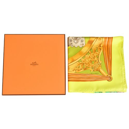 エルメス HERMES カレ90 シルク スカーフ シルク イエロー エルメス HERMES カレ90 シルク スカーフ シルク イエロー