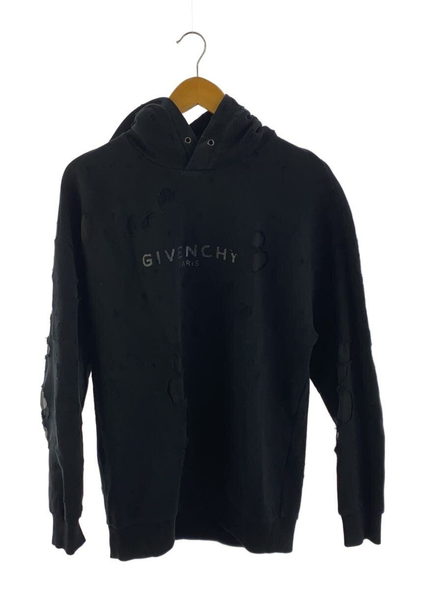 GIVENCHY Hoodie Tonal Logo Destroyed Hoody Destroy S Cotton BLK ...